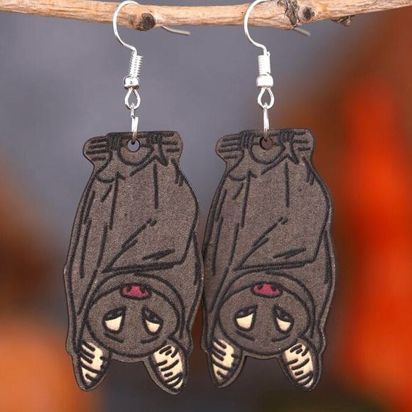 Jewelry | Cartoon Bat Roost Hang Upside Down Caricature Animated Quirky ...